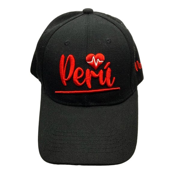 Peru | Accessories | New Peru Embroidery Heart Mens Black Red ...